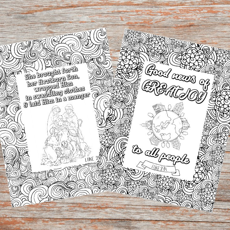 christmas scripture coloring pages
