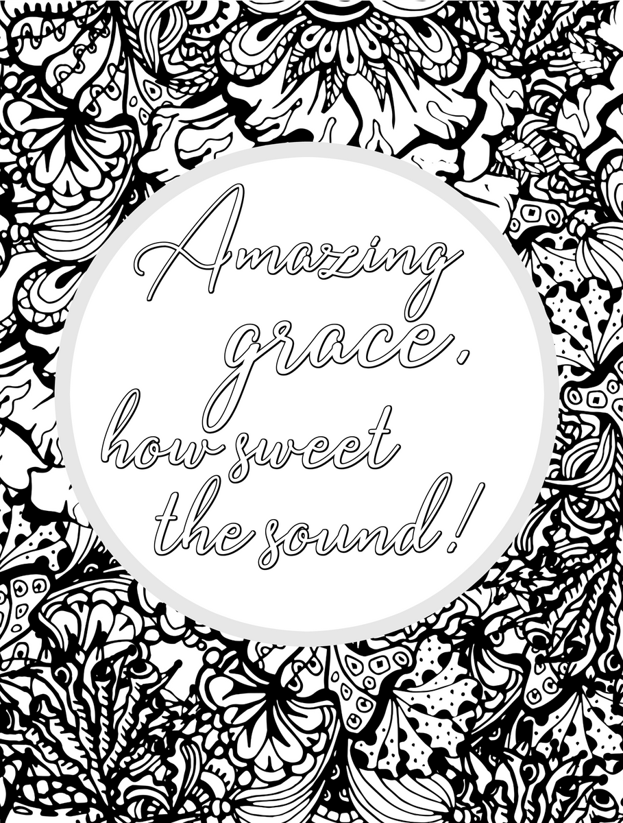 grace coloring page for kids