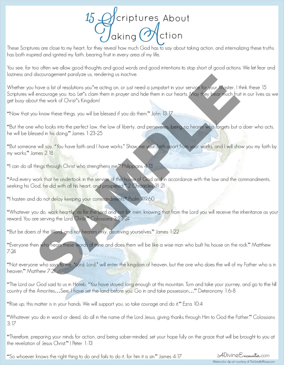 Take Action! Verse Cards and Scripture Printable – A Divine Encounter Shop