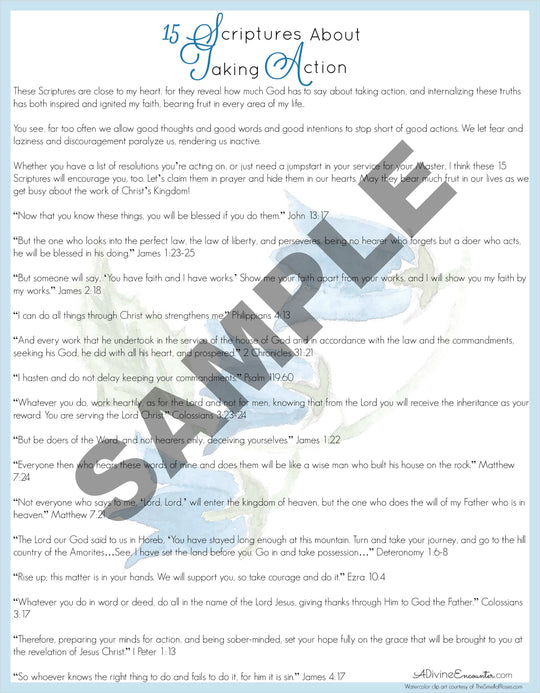 Take Action! Verse Cards and Scripture Printable – A Divine Encounter Shop